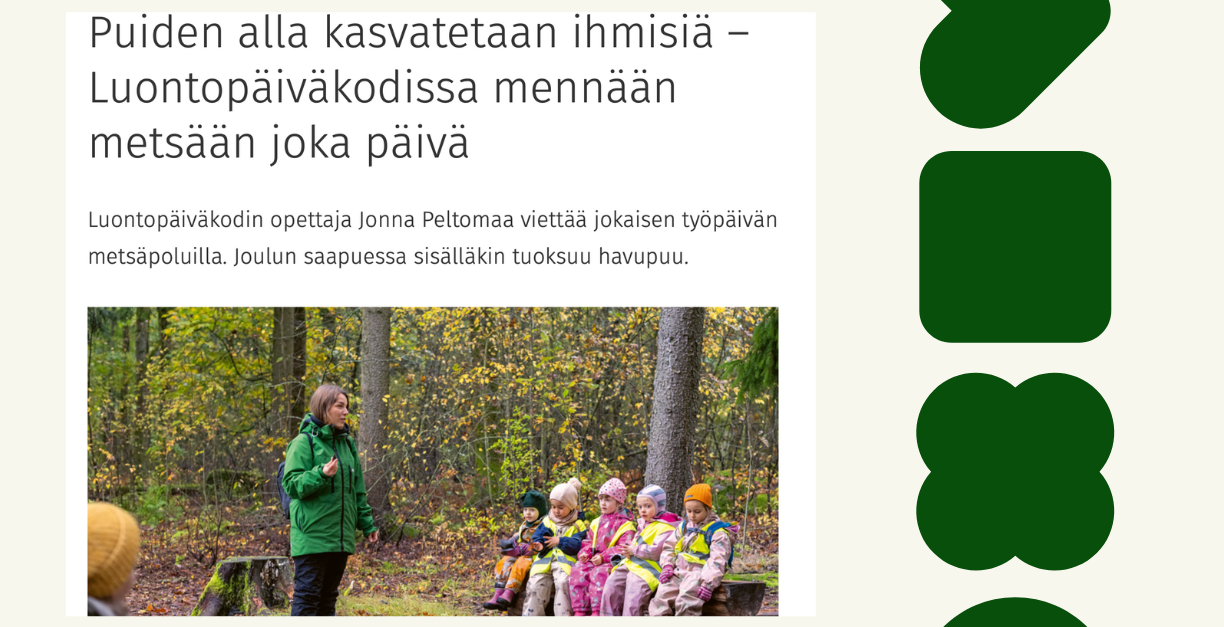 SuPer-lehti: Luontopäiväkodissa mennään metsään joka päivä - Pilke ...